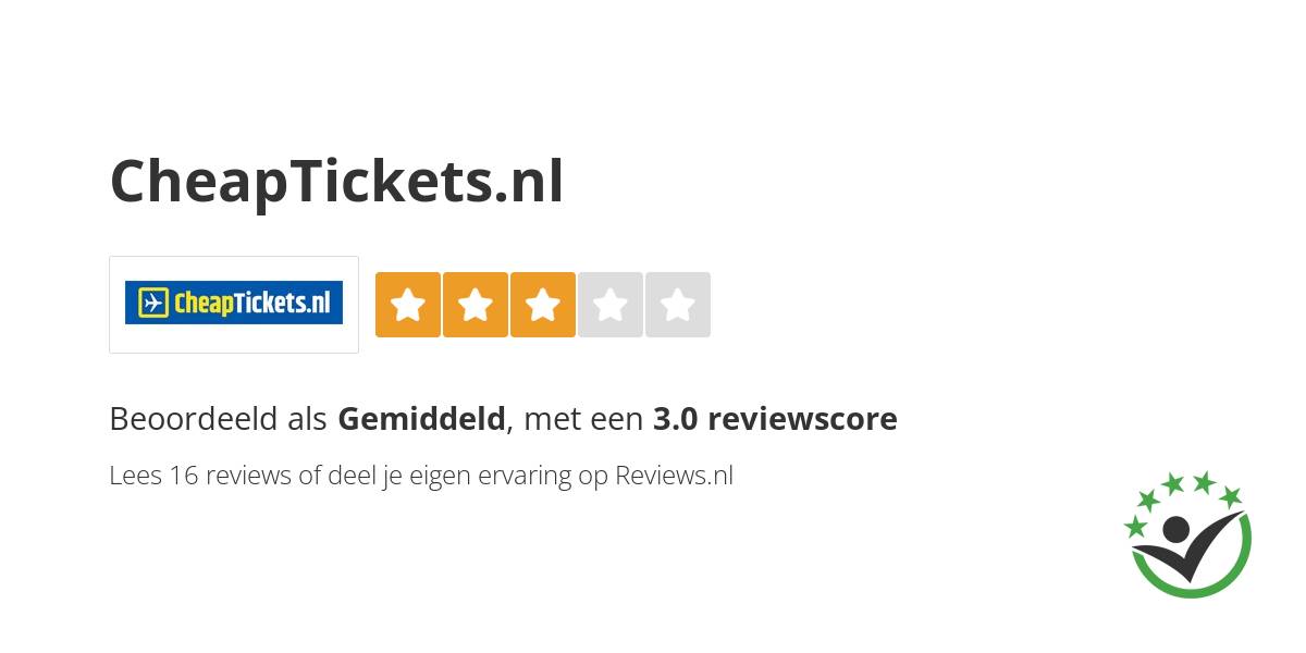 CheapTickets.nl reviews - 14 ervaringen