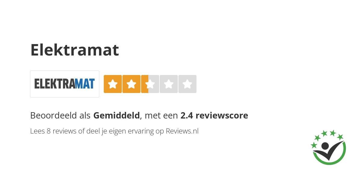 Elektramat reviews - 8 ervaringen