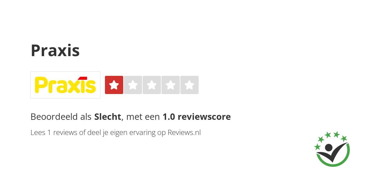 Praxis reviews - 1 ervaring