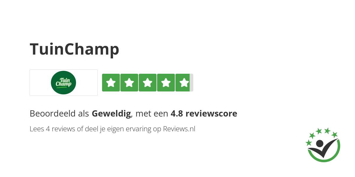 TuinChamp reviews - 4 ervaringen